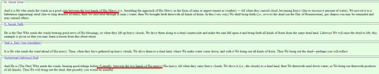 Allah has two hands and both his hands are right hands? (and he has a ...
